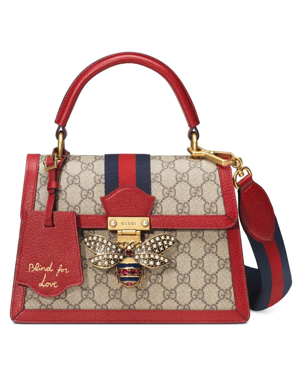 Gucci Queen Margaret GG Small Top Handle Bag in Red | Lyst