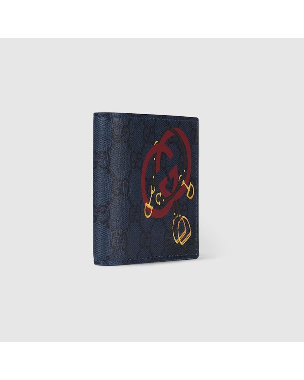Gucci Gg Bi-Fold Wallet With Print in Blue for Men | Lyst UK