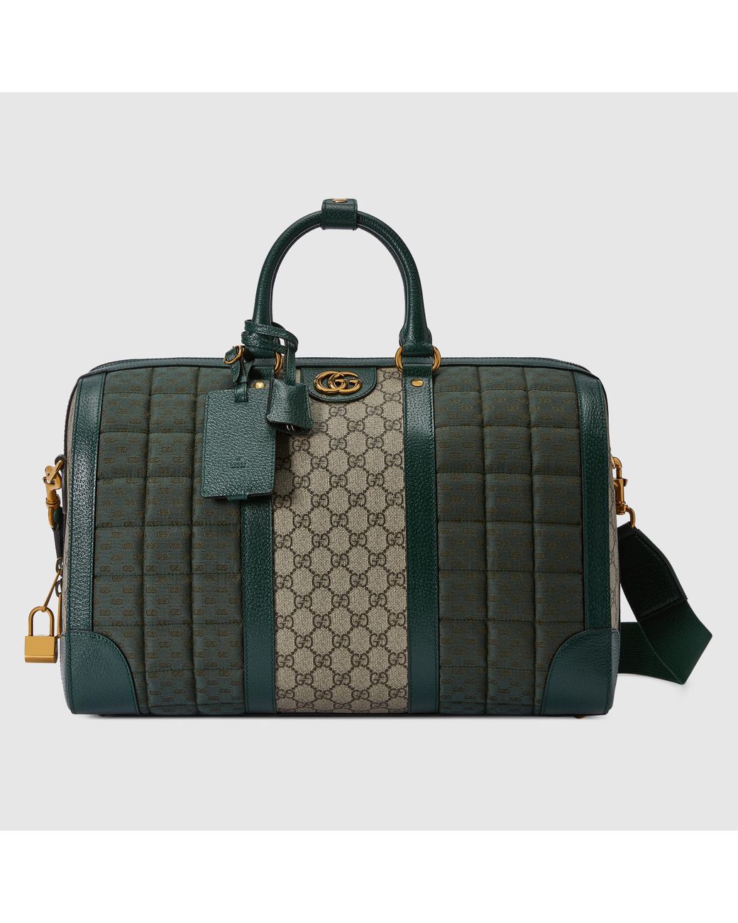 Gucci Mini GG Canvas Small Duffle Bag in Green for Men | Lyst