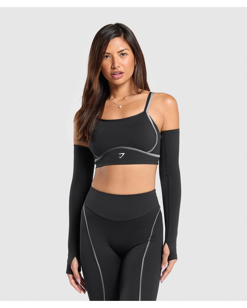 GYMSHARK Icon Long Sleeve Top in Black | Lyst