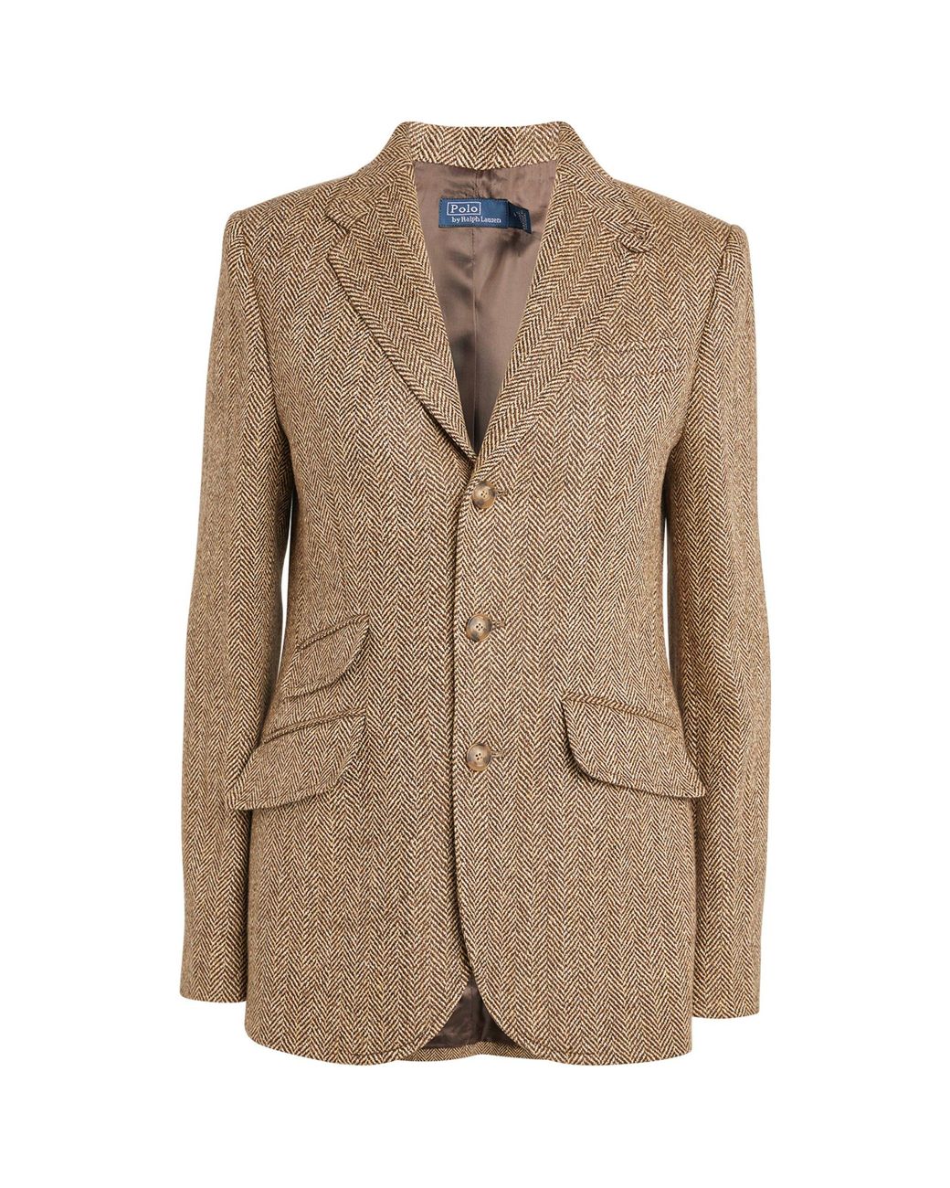 Polo Ralph Lauren Linen-Blend Herringbone Blazer in Brown | Lyst