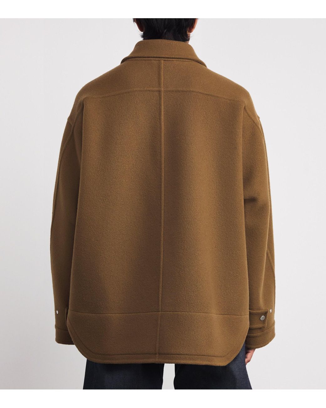 JW Anderson Double-Faced Wool-Cashmere Fireman Coat in Brown for Men ...