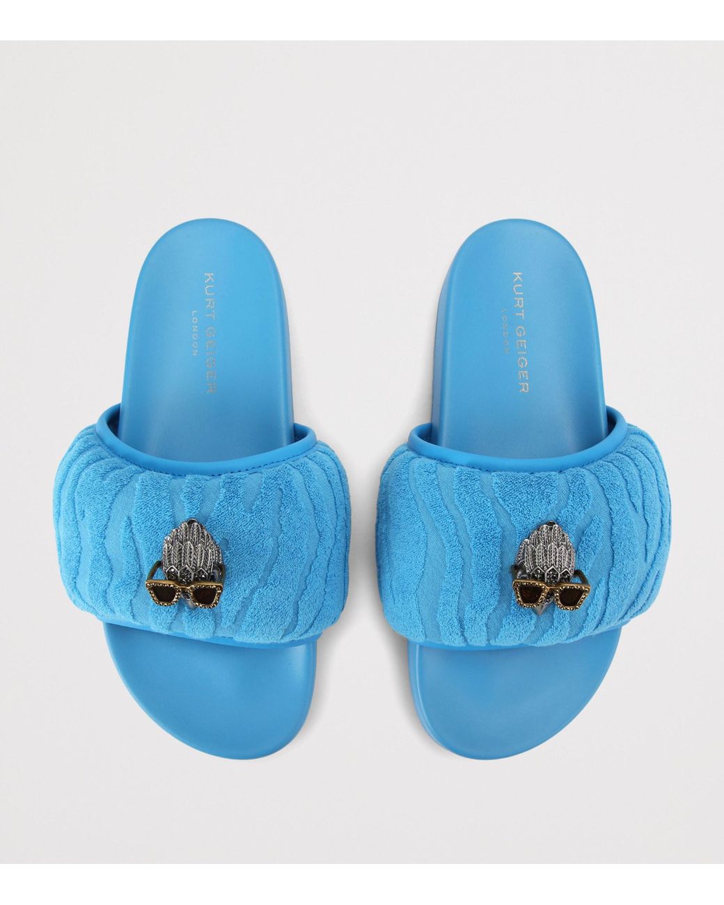 Kurt Geiger Terry Eagle Puff Slides in Blue for Men | Lyst UK