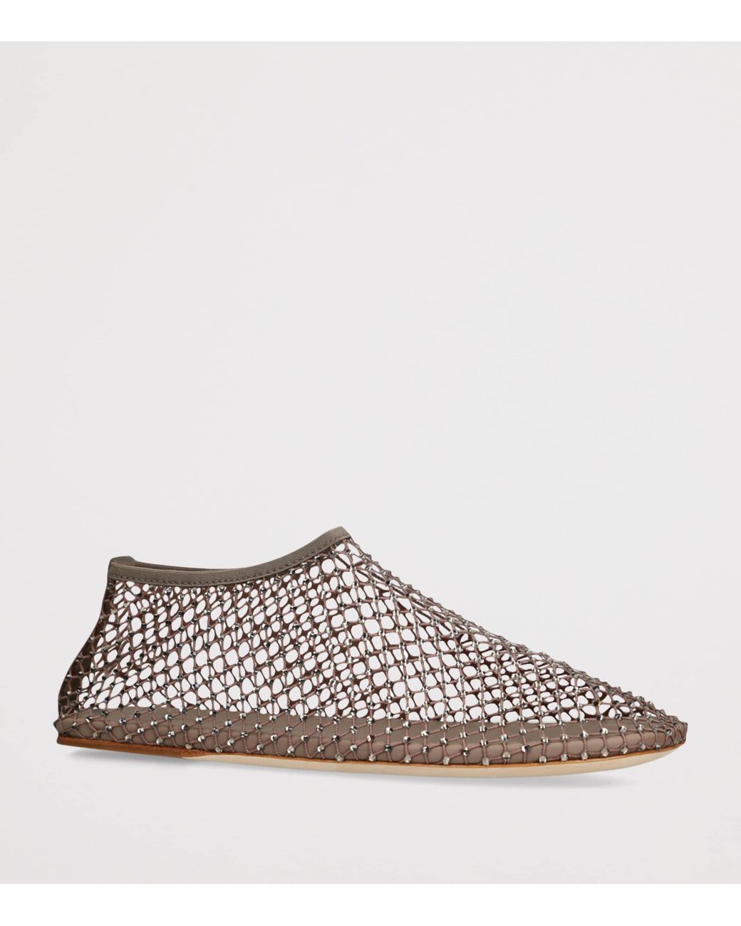 Christopher Esber Mesh Embellished Minette Ballet Flats in Brown | Lyst