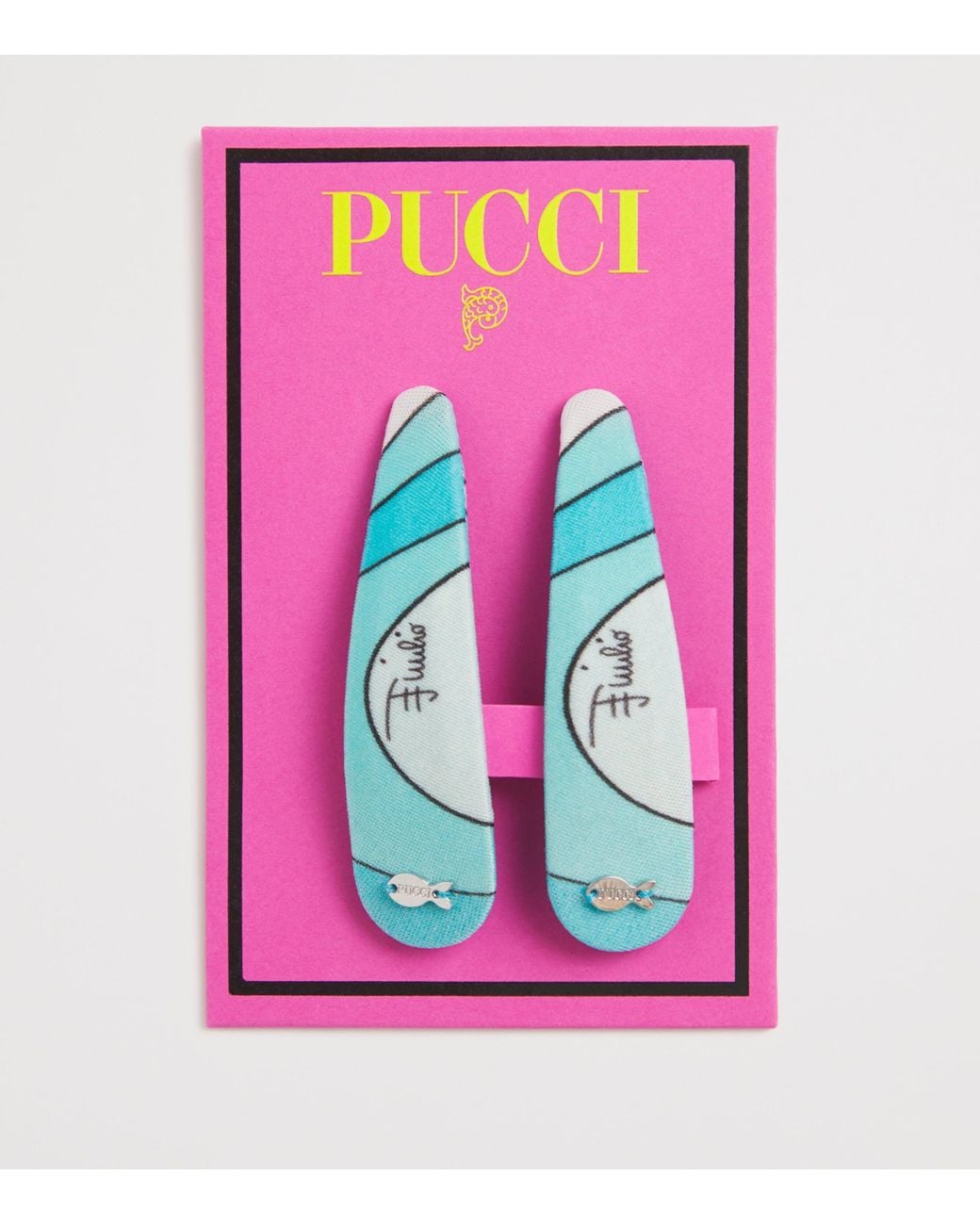 PUCCI Marmo Print Hair Clips in Blue | Lyst UK