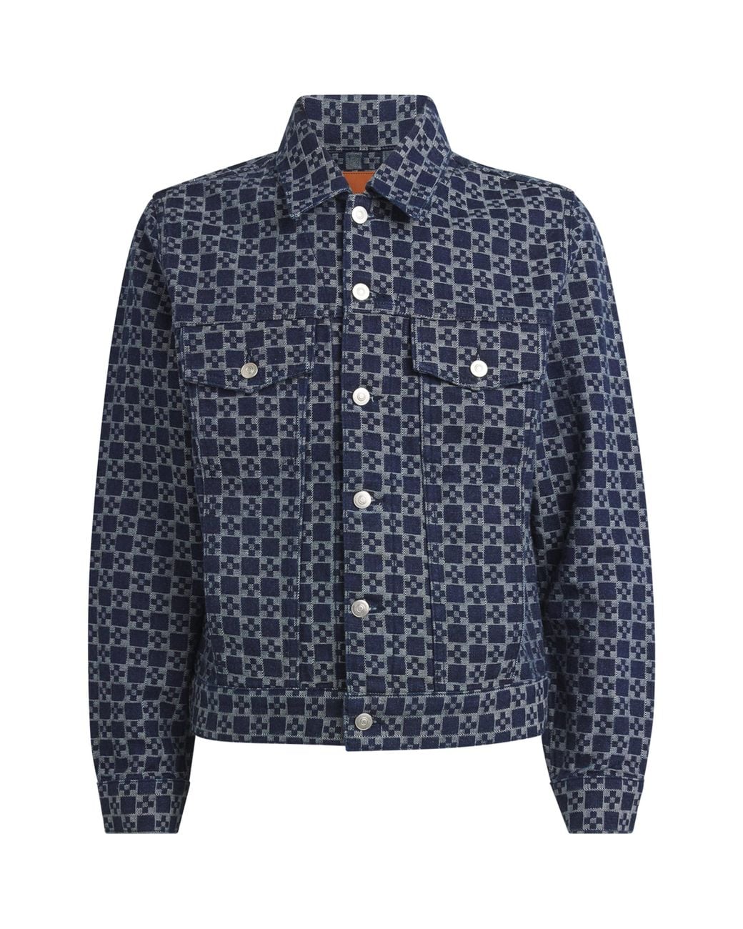 Sandro Jacquard Denim Jacket in Blue for Men | Lyst
