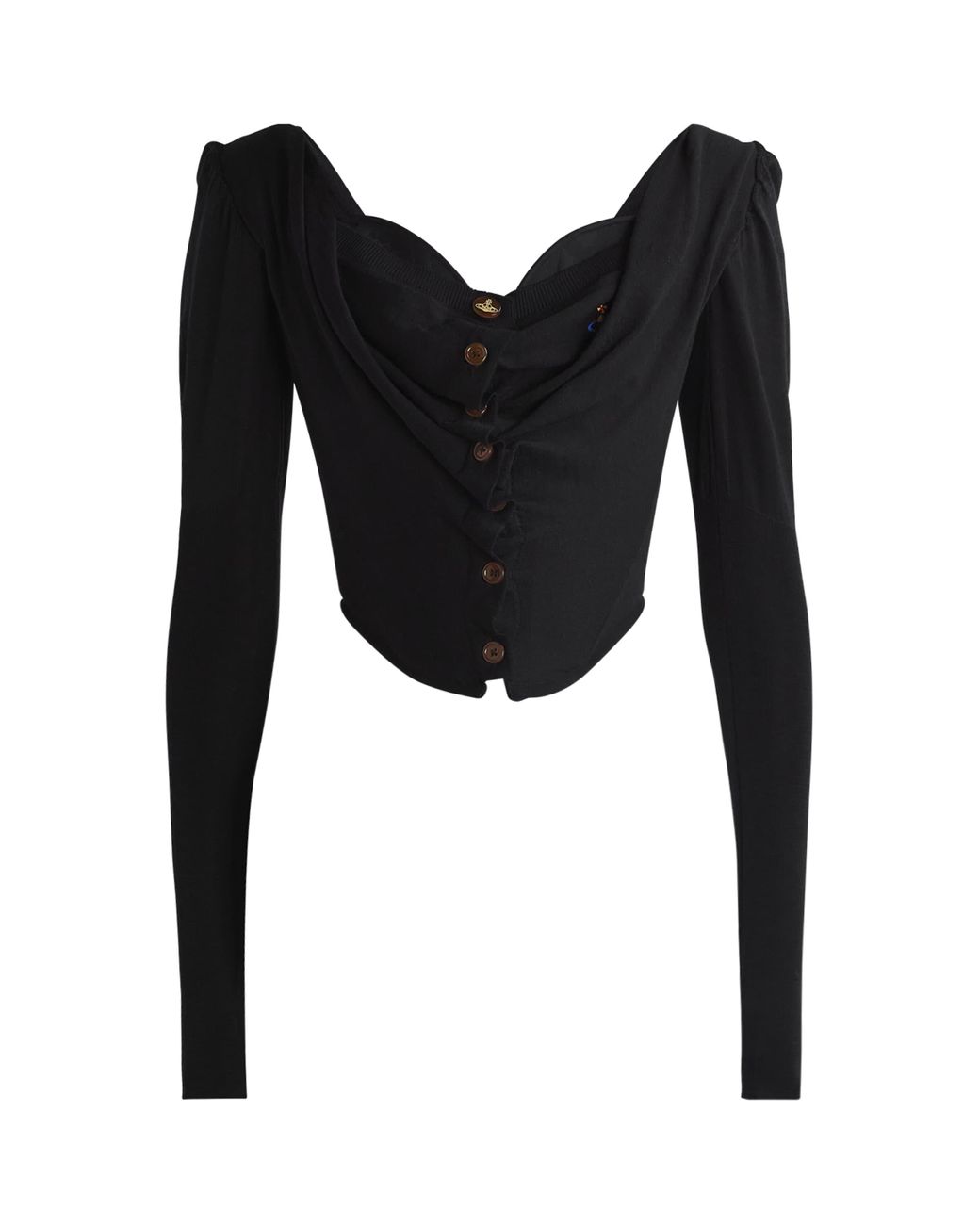 Vivienne Westwood Virgin Wool Corset Bea Cardigan in Black | Lyst