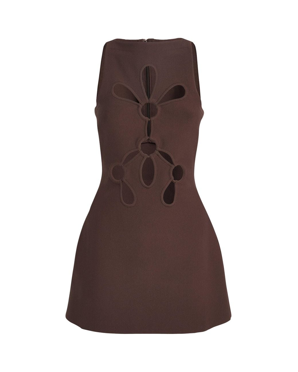 Cult Gaia Cut-Out Franco Mini Dress in Brown | Lyst