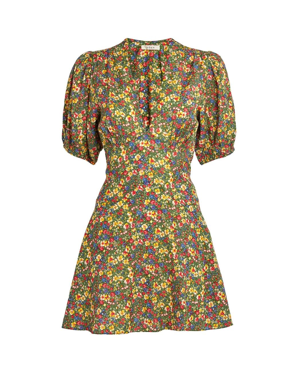 Doen Dôen Floral Emilia Mini Dress in Green | Lyst