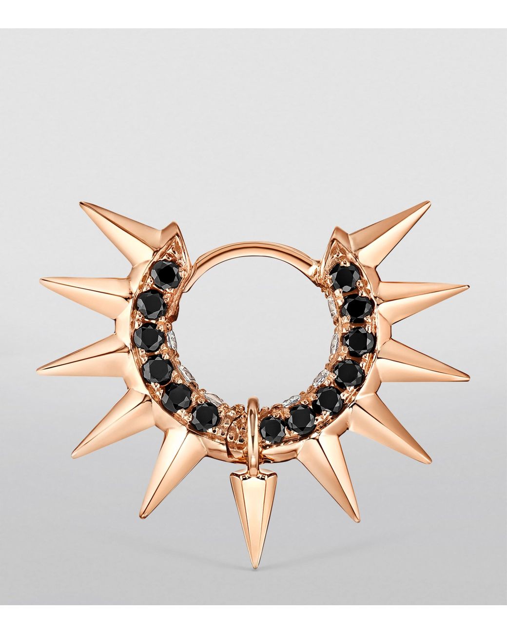 Maria Tash And Diamond Pavé Metal Mohawk Hoop Earring in Metallic | Lyst
