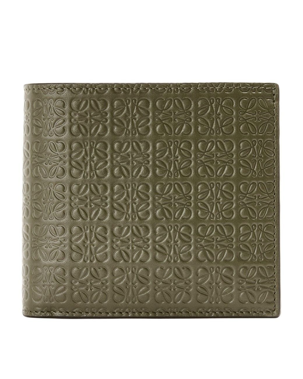 Loewe Leather Anagram Bifold Wallet in Green for Men | Lyst UK