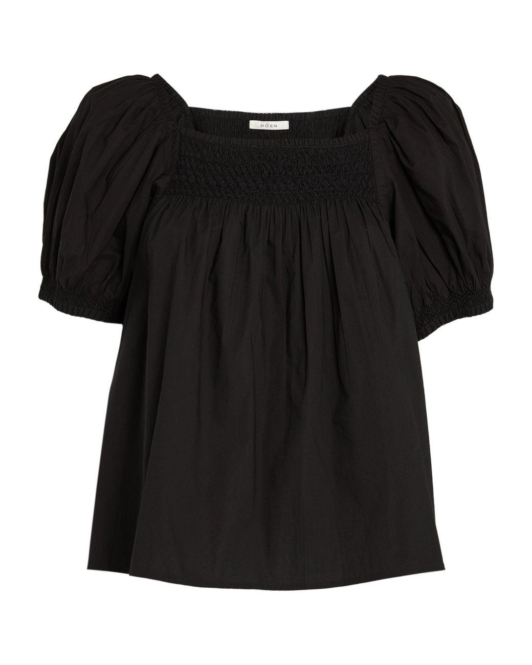 Doen Dôen Organic Cotton Gail Blouse in Black | Lyst