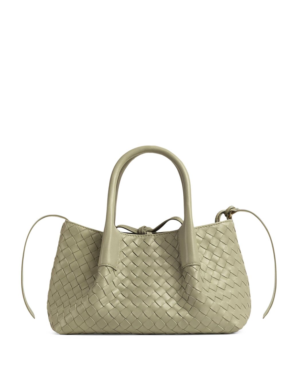Bottega Veneta Small Leather Intrecciato Pinacoteca Tote Bag in Metallic | Lyst