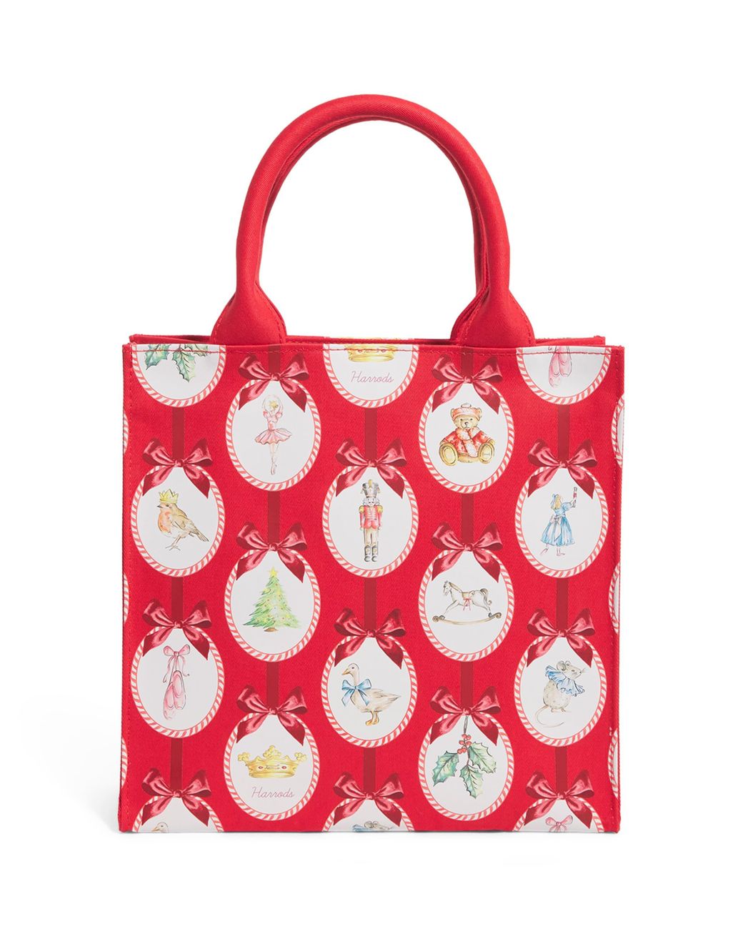 Harrods Small Christmas Nutcracker Shopper Bag in Red | Lyst