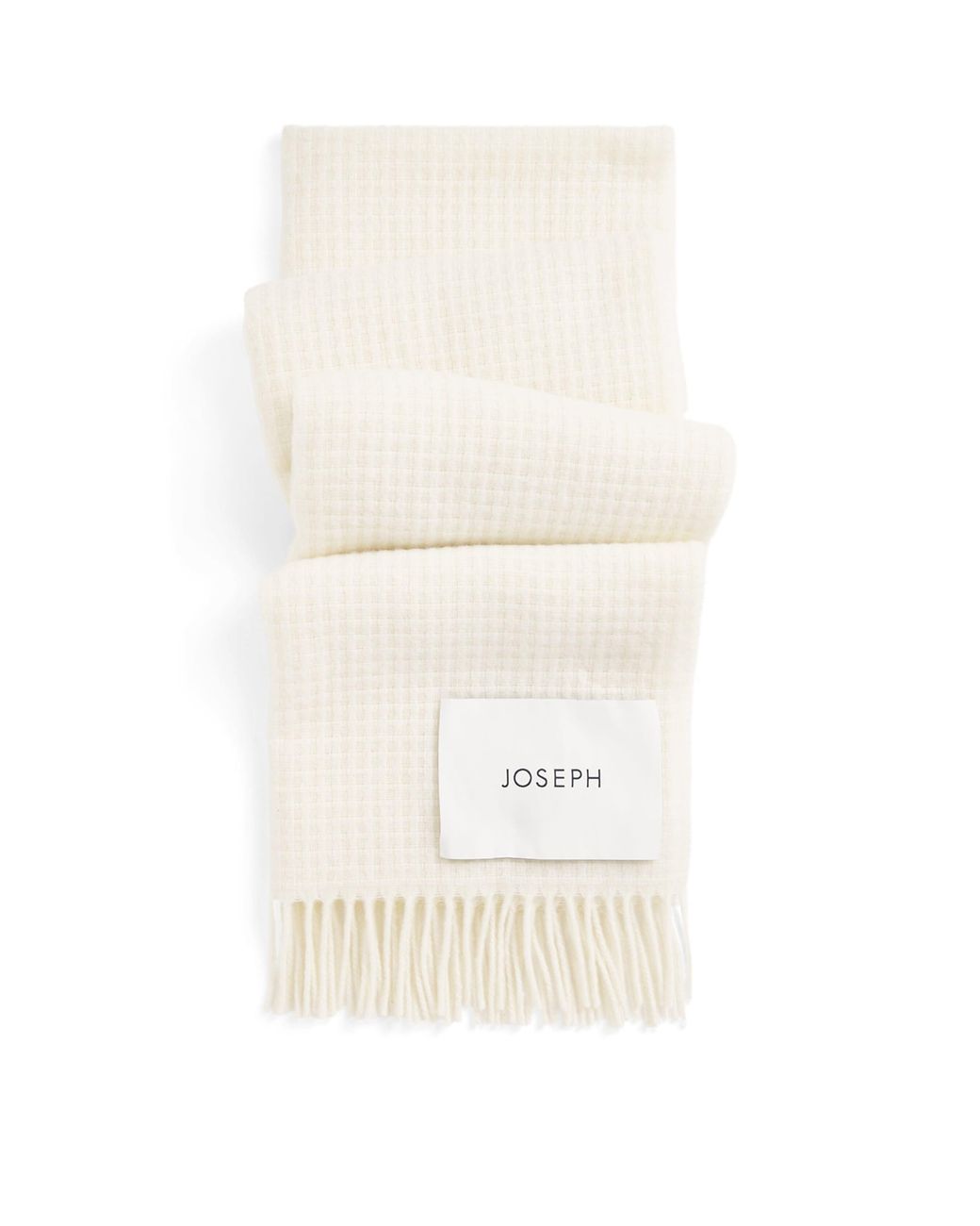 JOSEPH Wool Flora Waffle Scarf in White | Lyst