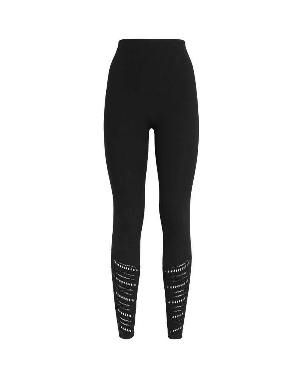 Wolford Wool-Blend Holes-Effect Leggings in Black | Lyst