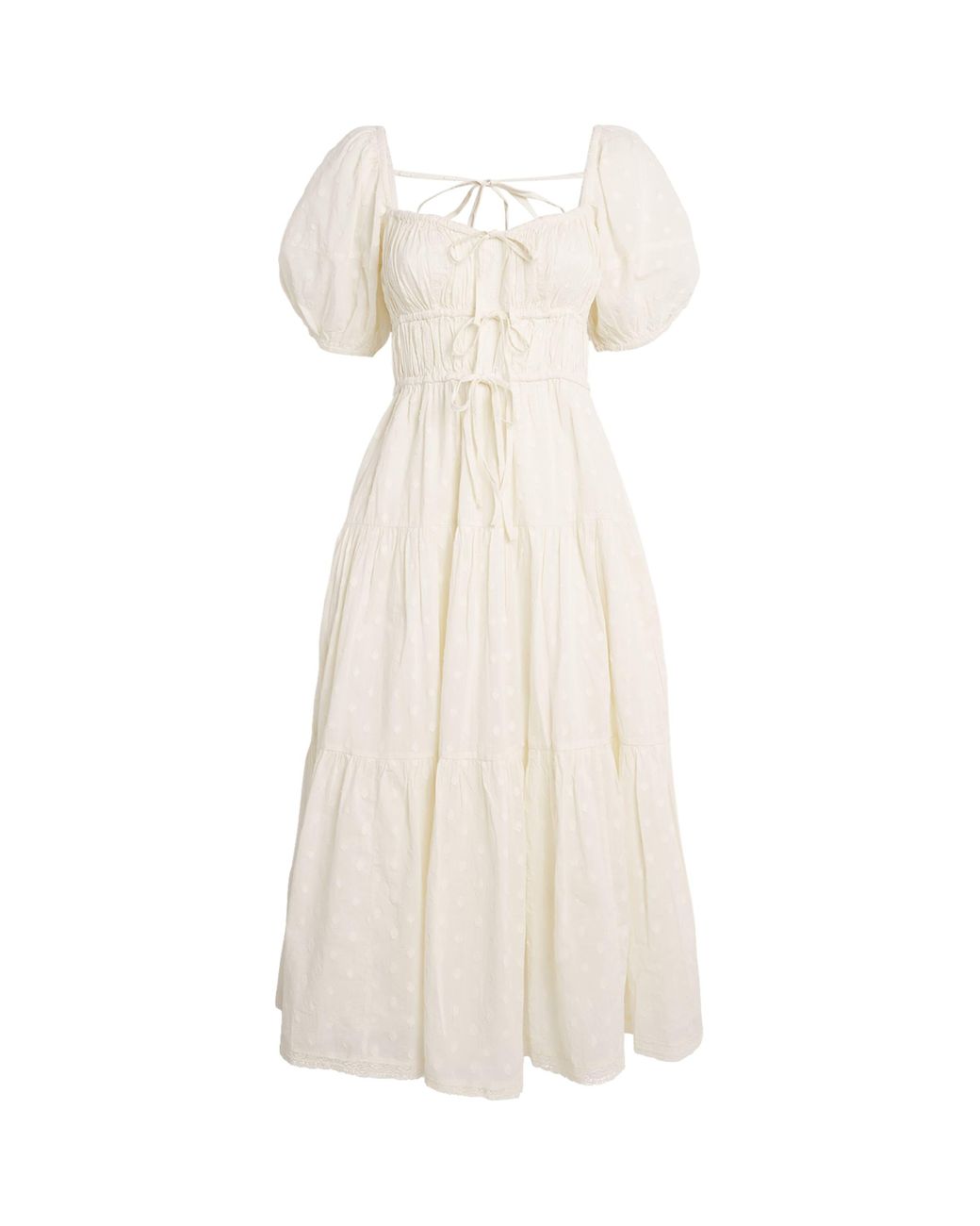 Ulla Johnson Cotton Palma Midi Dress in White | Lyst