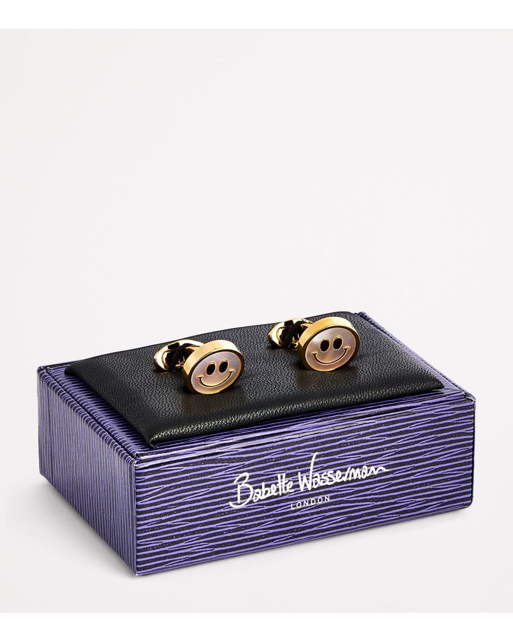 Babette Wasserman Plated Smiley Face Cufflinks in Metallic for Men ...