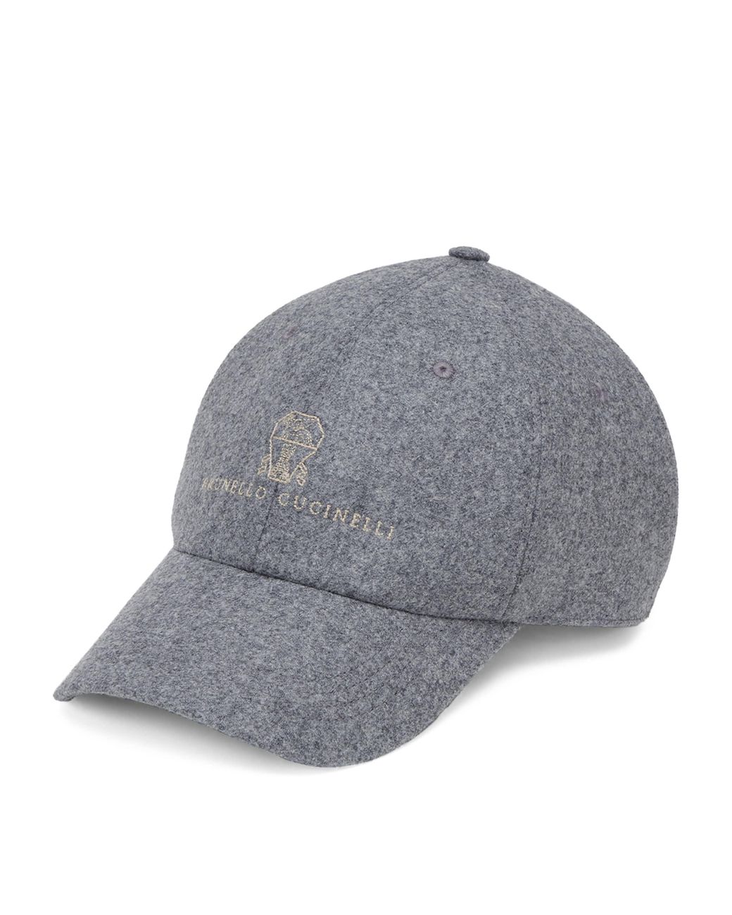 Brunello Cucinelli Virgin Wool Embroidered Baseball Cap in Grey for Men ...