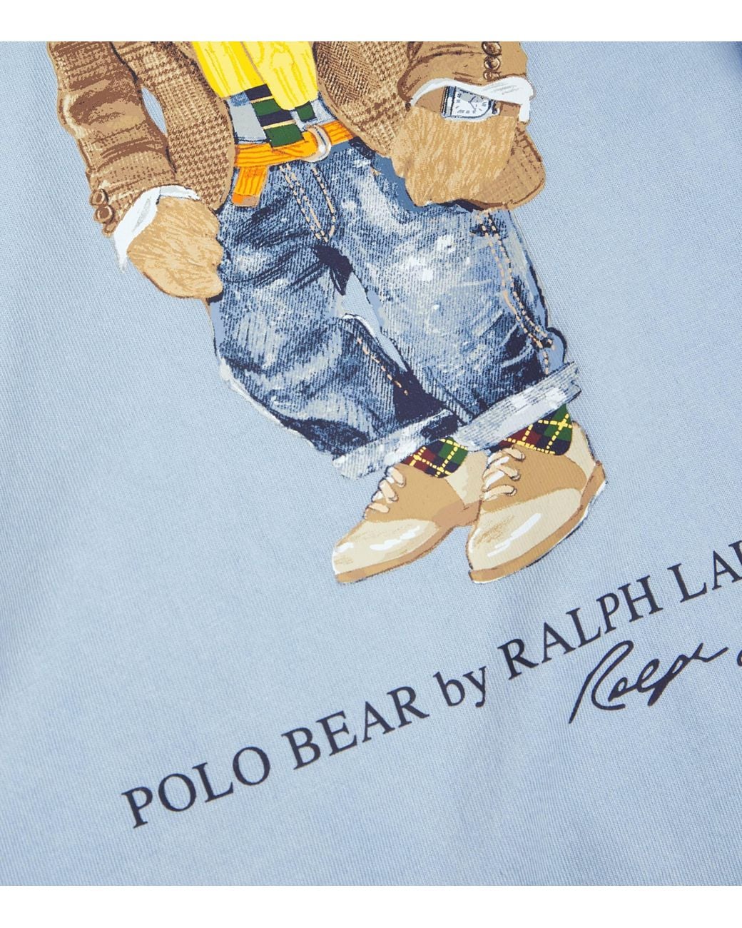Polo Ralph Lauren Cotton Custom Fit Polo Bear T-Shirt in Blue for Men ...