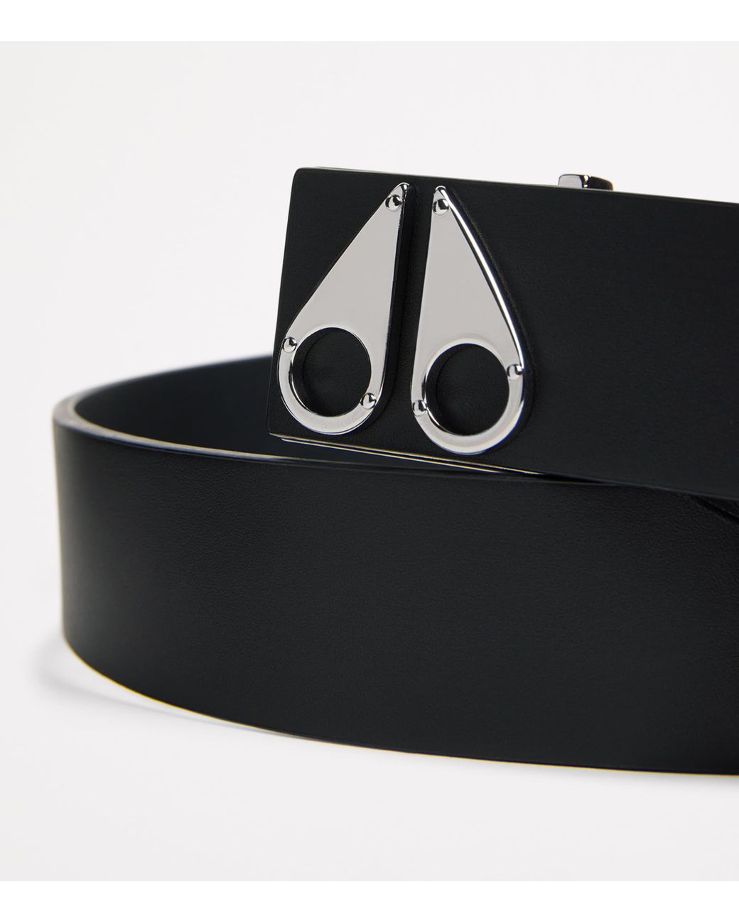 Moose Knuckles Leather Logo Belt in Black for Men | Lyst UK