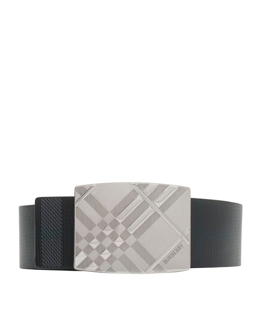 Burberry Leather Check Reversible Belt in Grey for Men | Lyst UK