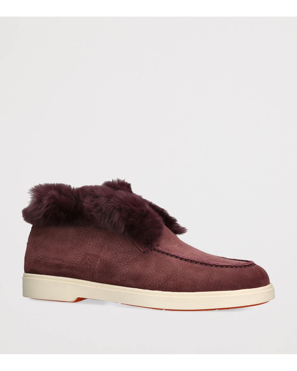 Santoni Suede Hadeel Ankle Boots in Brown | Lyst UK