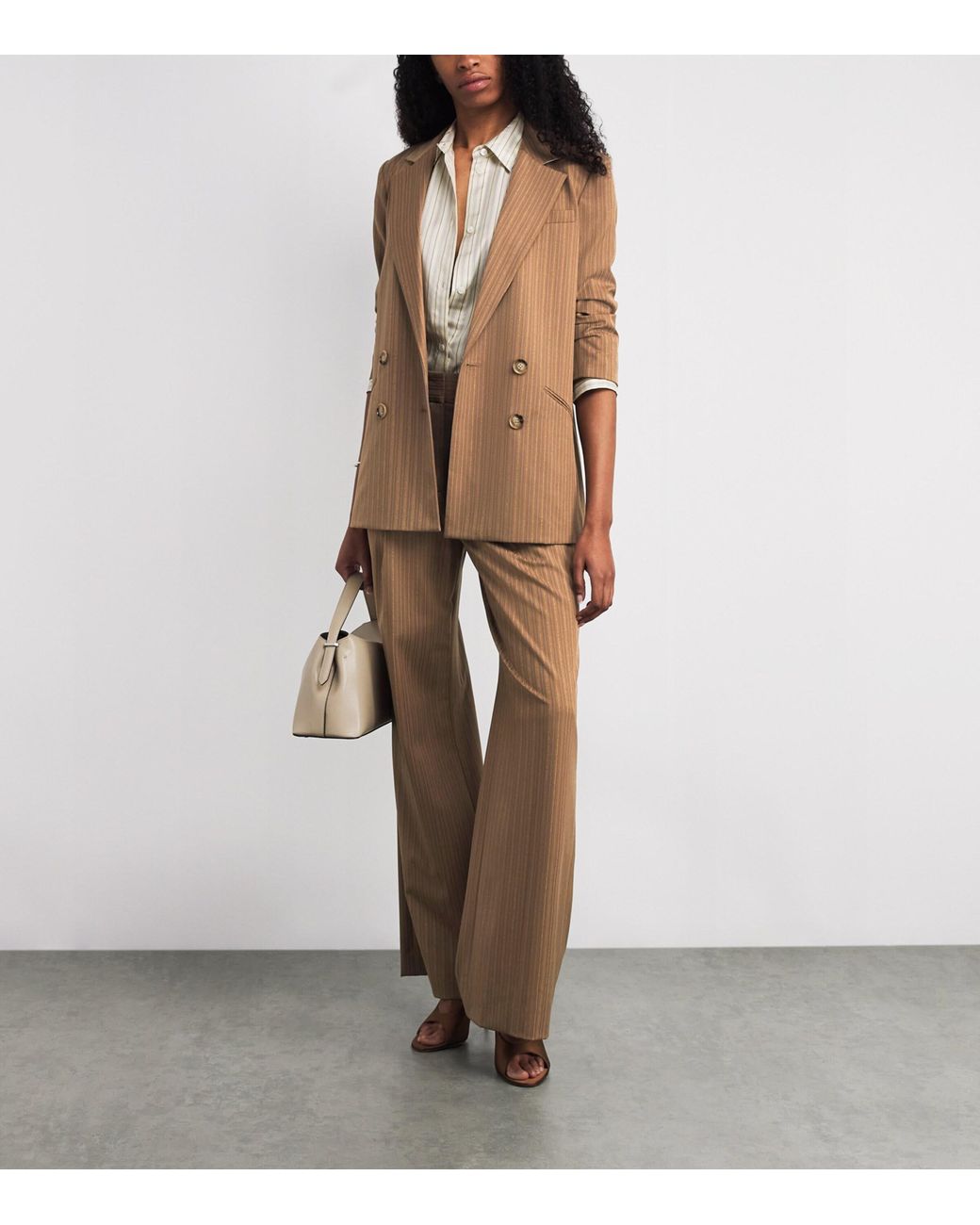 Veronica Beard Pinstripe Rupert Dickey Jacket in Brown | Lyst UK
