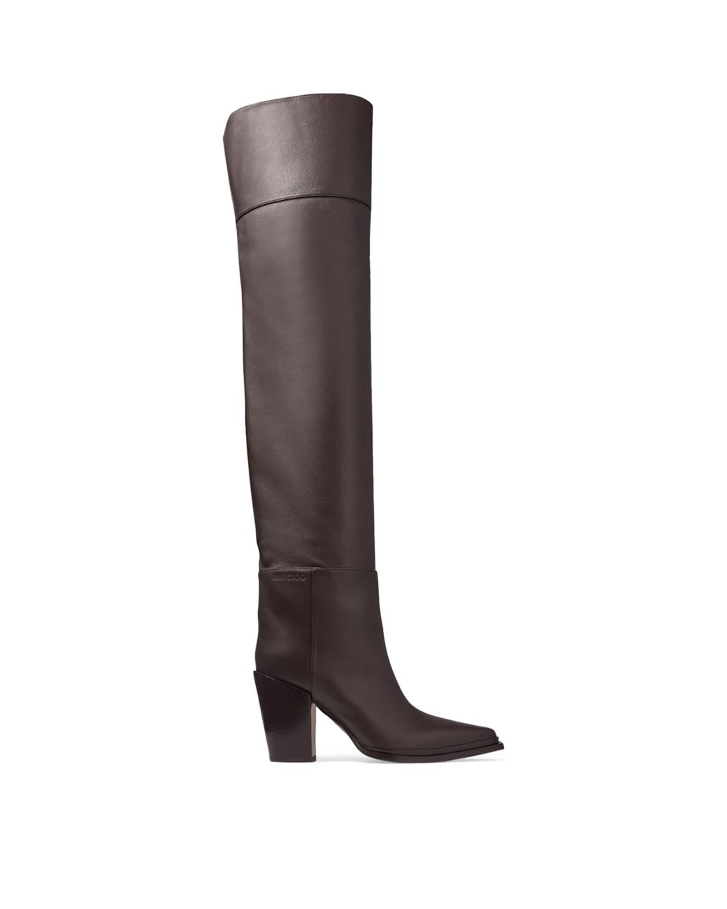 Jimmy Choo Cece 80 Leather Over-The-Knee Boots in Brown | Lyst