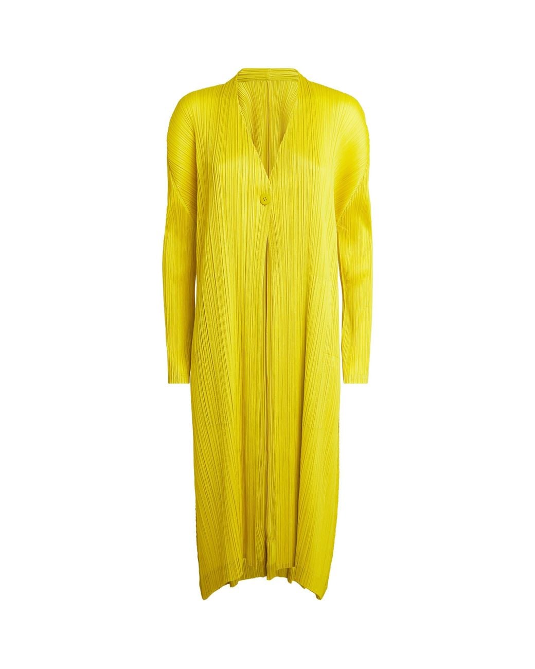 Pleats Please Issey Miyake Monthly Colors October Midi Dress in Yellow ...