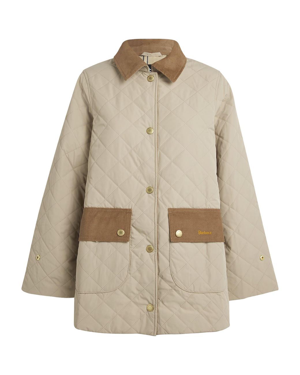 Barbour Quilted Corinne Jacket in Natural | Lyst