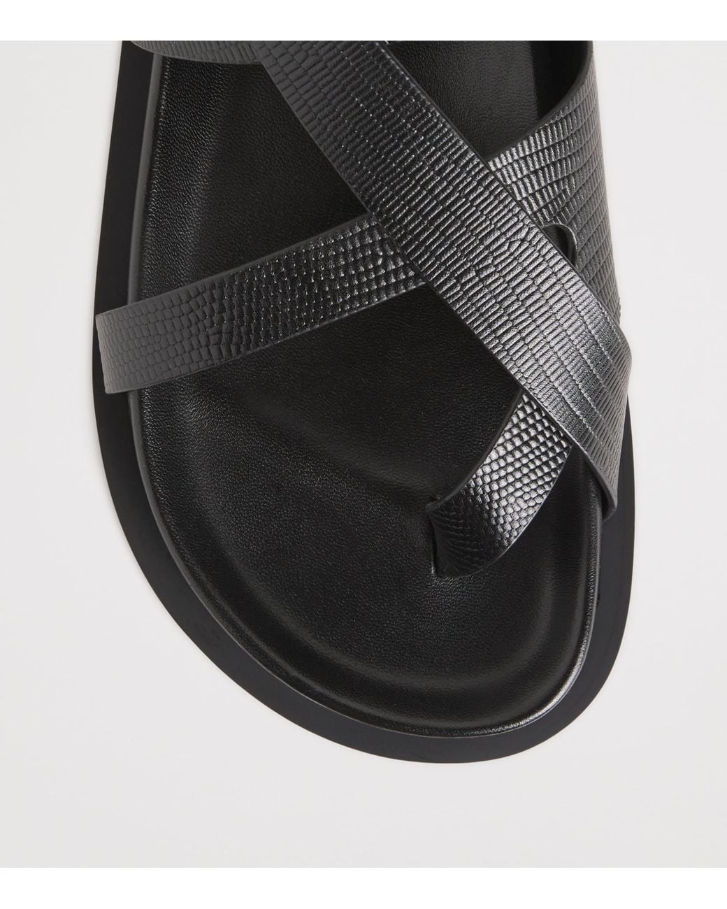 A.Emery Leather Elbert Sandals in Black | Lyst