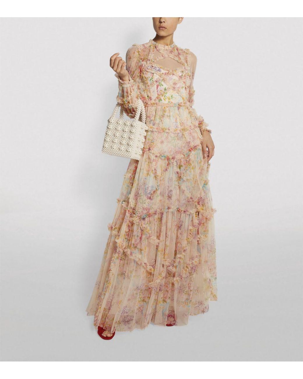 floral diamond ruffle gown | Dresses Images 2024