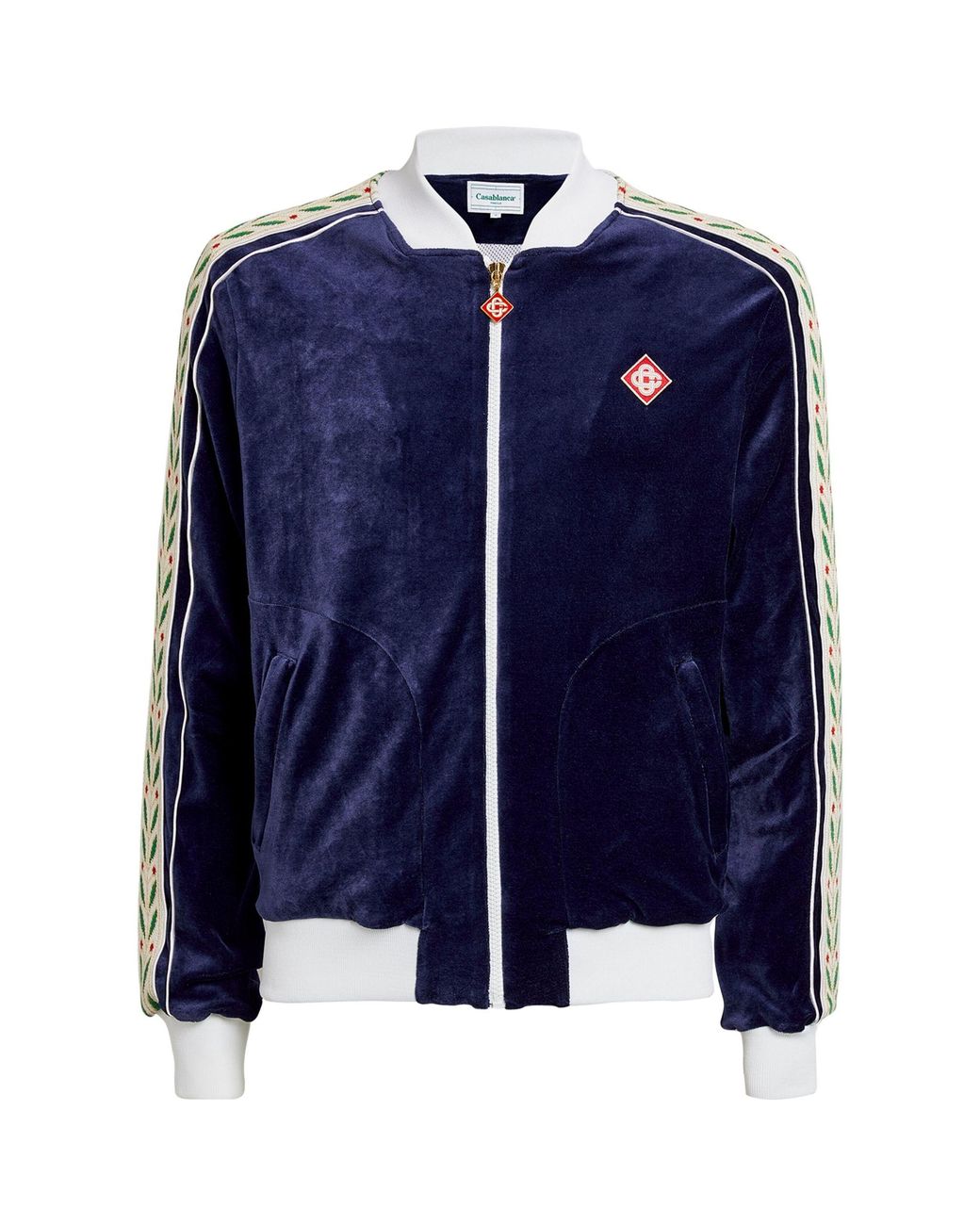 CASABLANCA Velour Track Jacket in Blue for Men | Lyst Canada