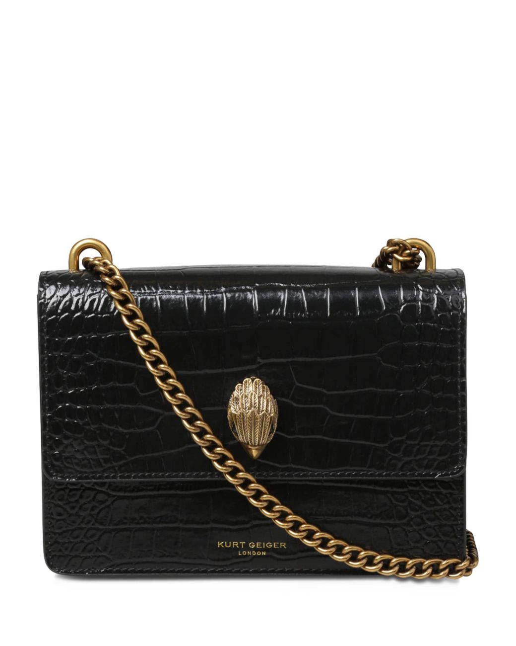 Kurt Geiger Leather Shoreditch Cross-Body Bag in Black | Lyst