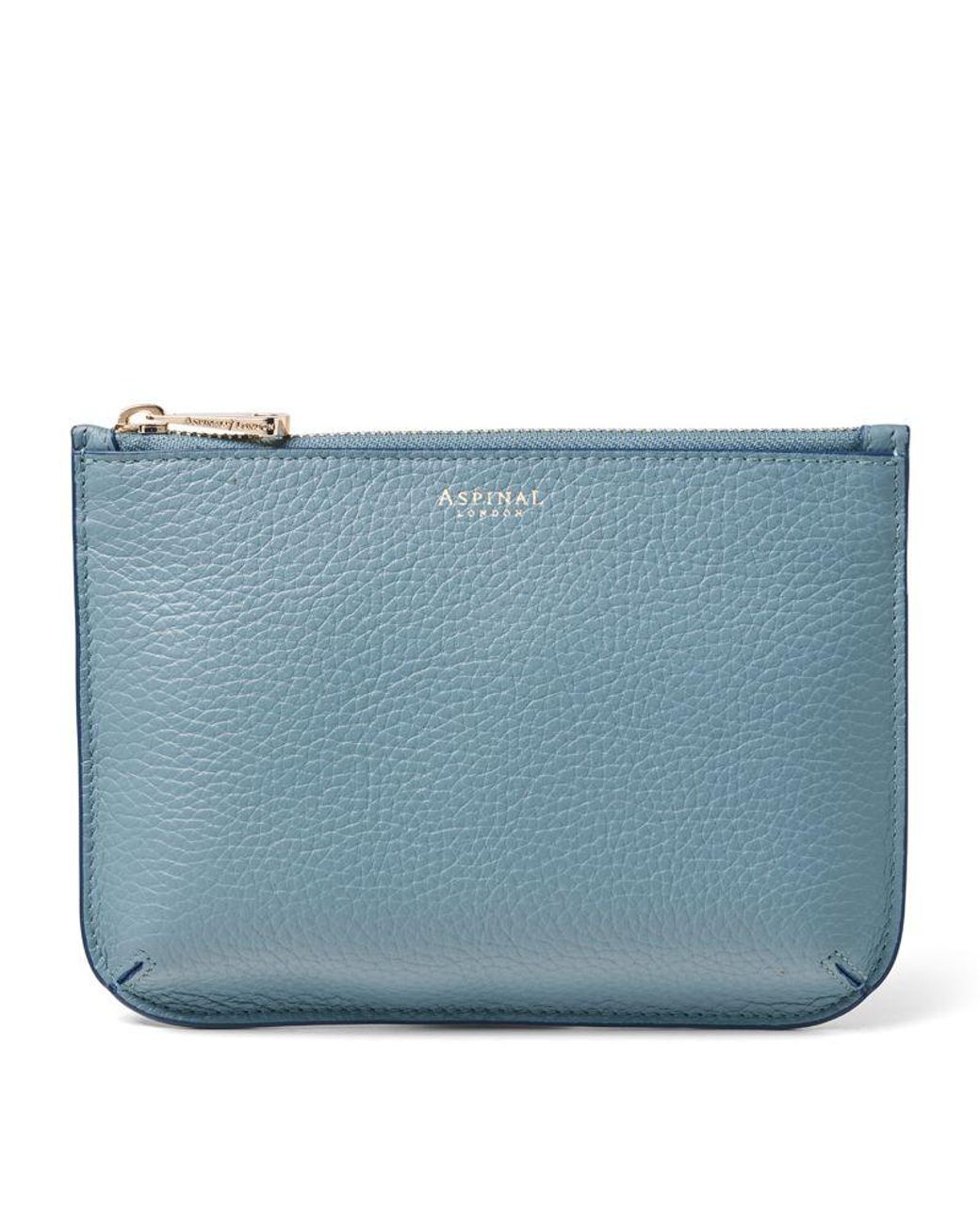 Aspinal of London Leather Ella Medium Pouch in Blue | Lyst