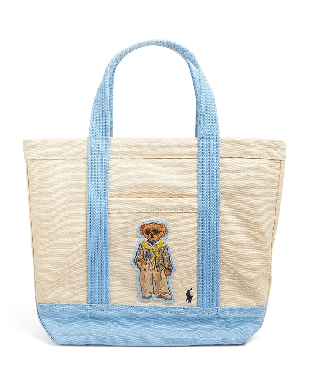 Polo Ralph Lauren Small Polo Bear Tote Bag in Blue | Lyst