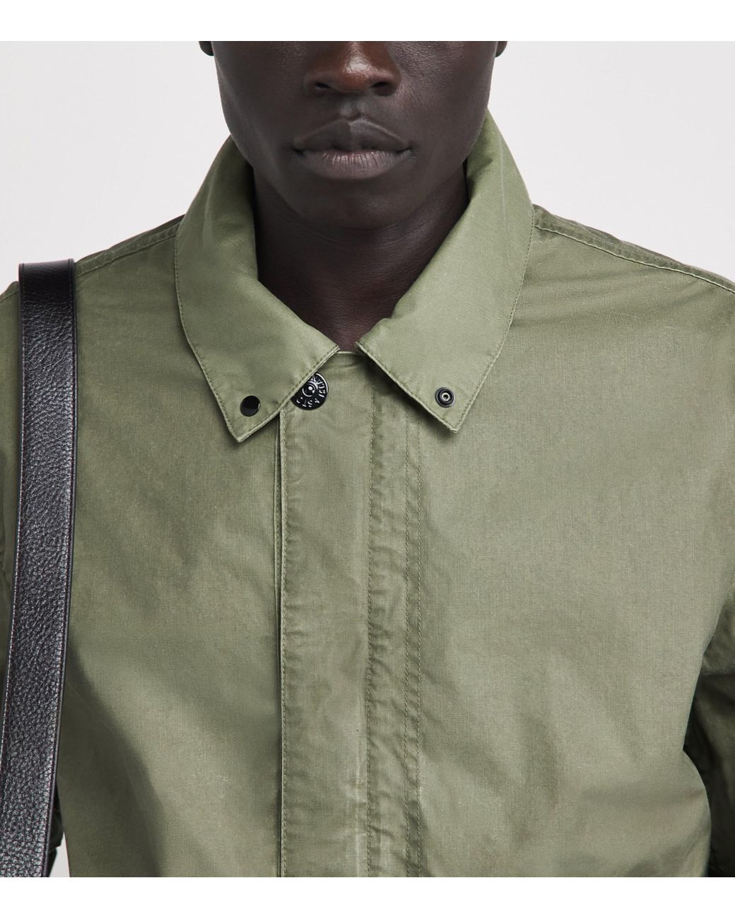 Stone Island Waxed Canvas Coach Jacket in Green for Men | Lyst UK