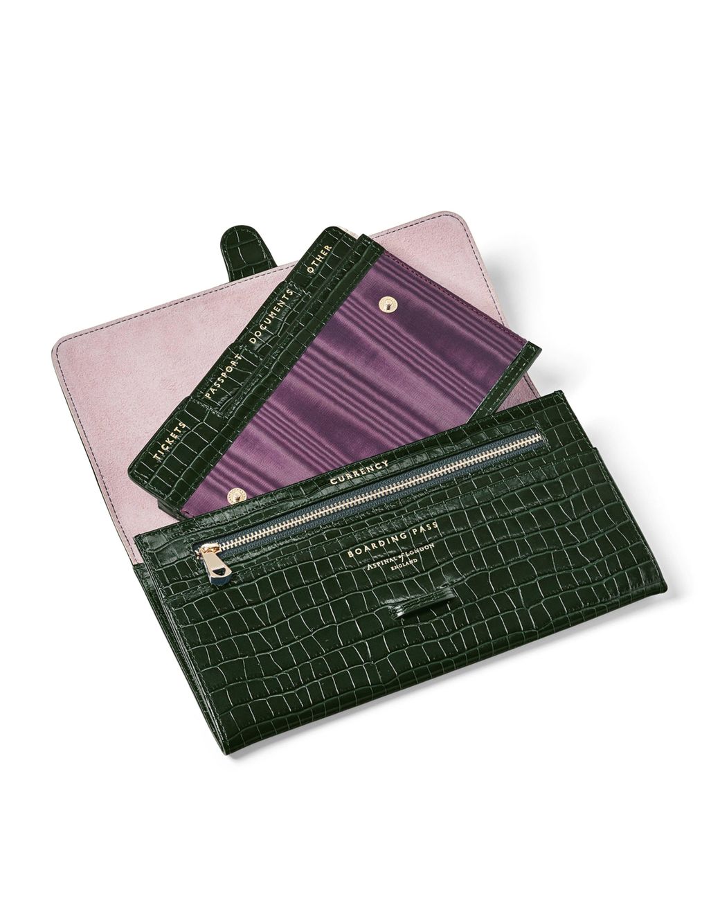 Aspinal of London Leather Travel Wallet in Green for Men | Lyst UK