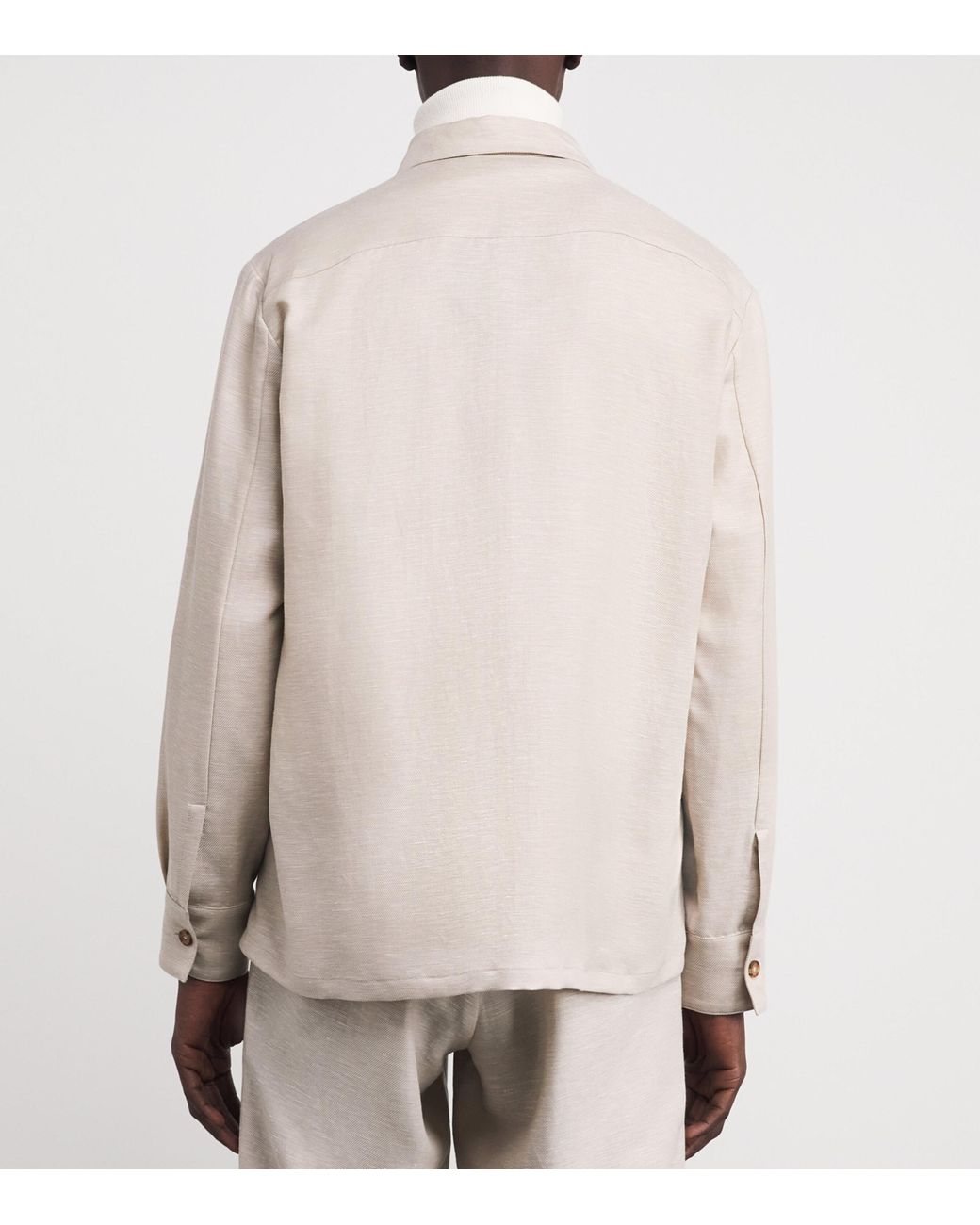 Colombo Cashmere-Linen Shirt in White for Men | Lyst UK