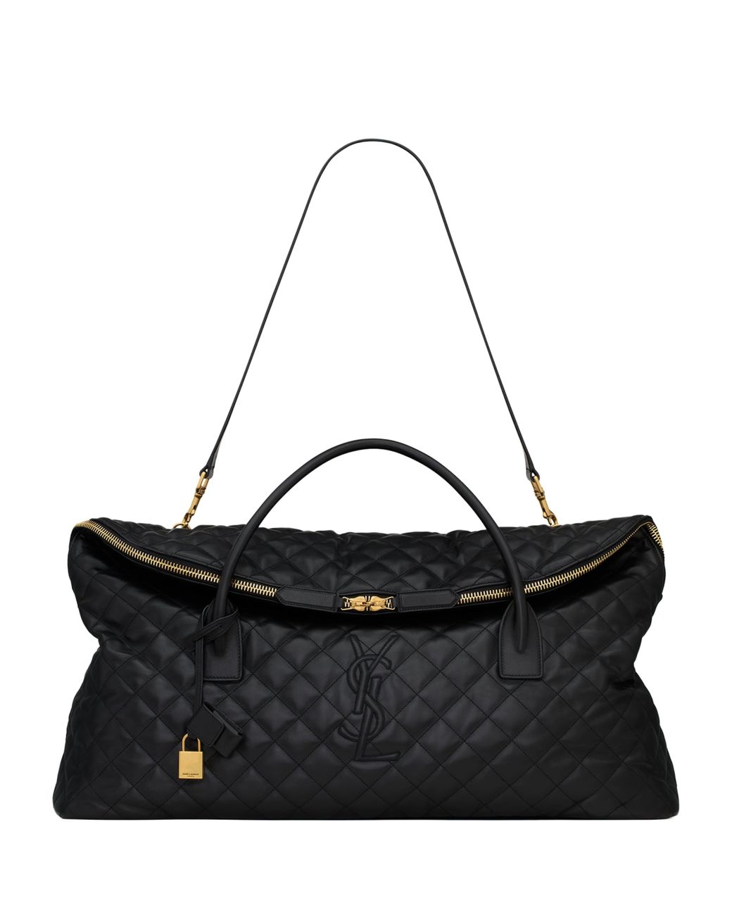 Saint Laurent Giant Quilted Leather Es Travel Bag in Black | Lyst