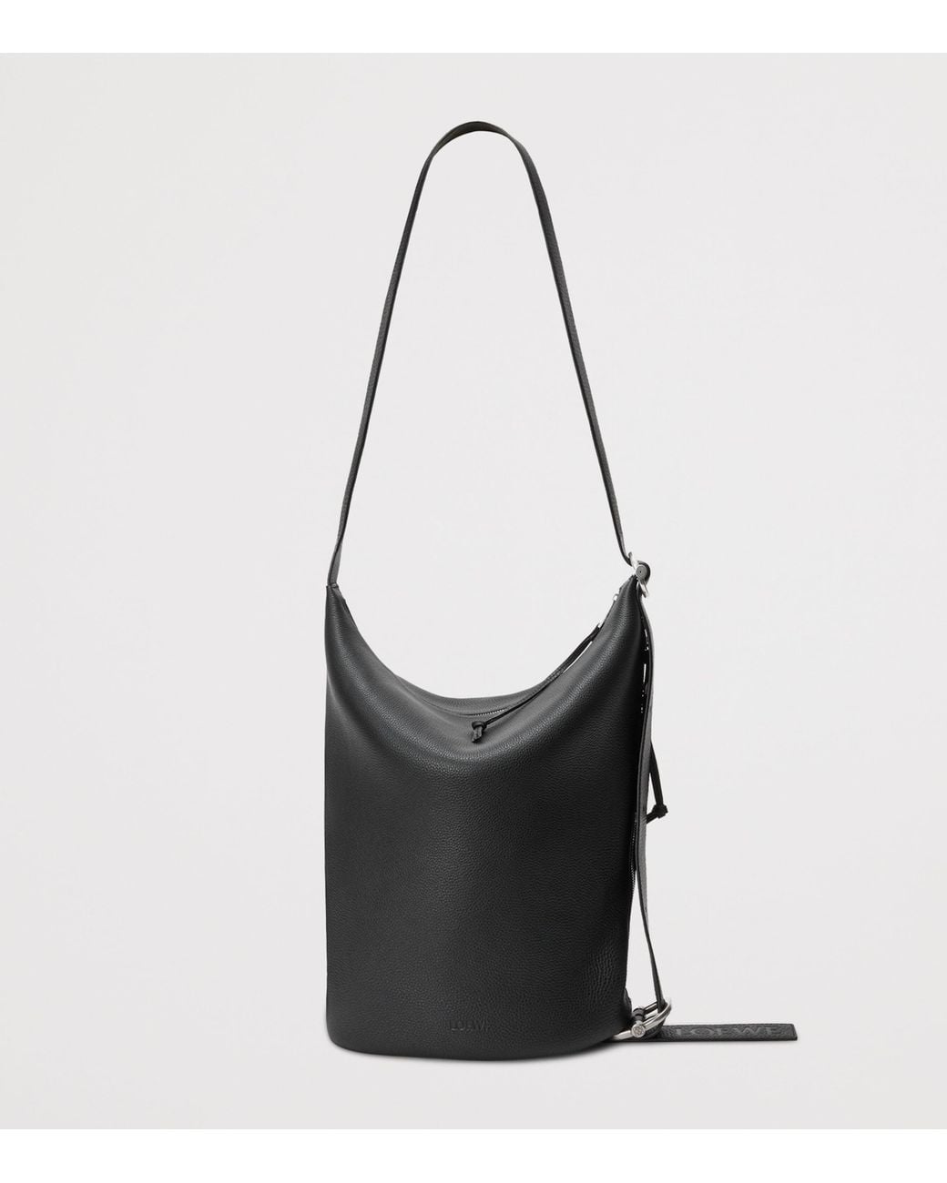 Loewe Medium Leather Loop Bucket Bag in Black for Men | Lyst
