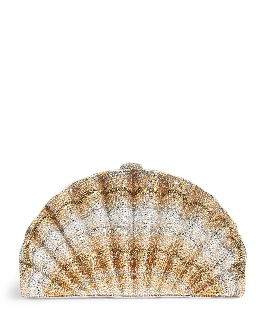 Judith Leiber Origami Fan Scallop Clutch Bag in Natural | Lyst