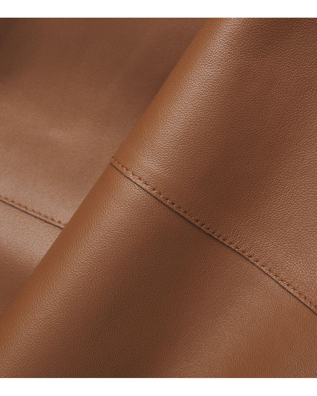 JOSEPH Nappa Leather Niven Skirt in Brown | Lyst UK
