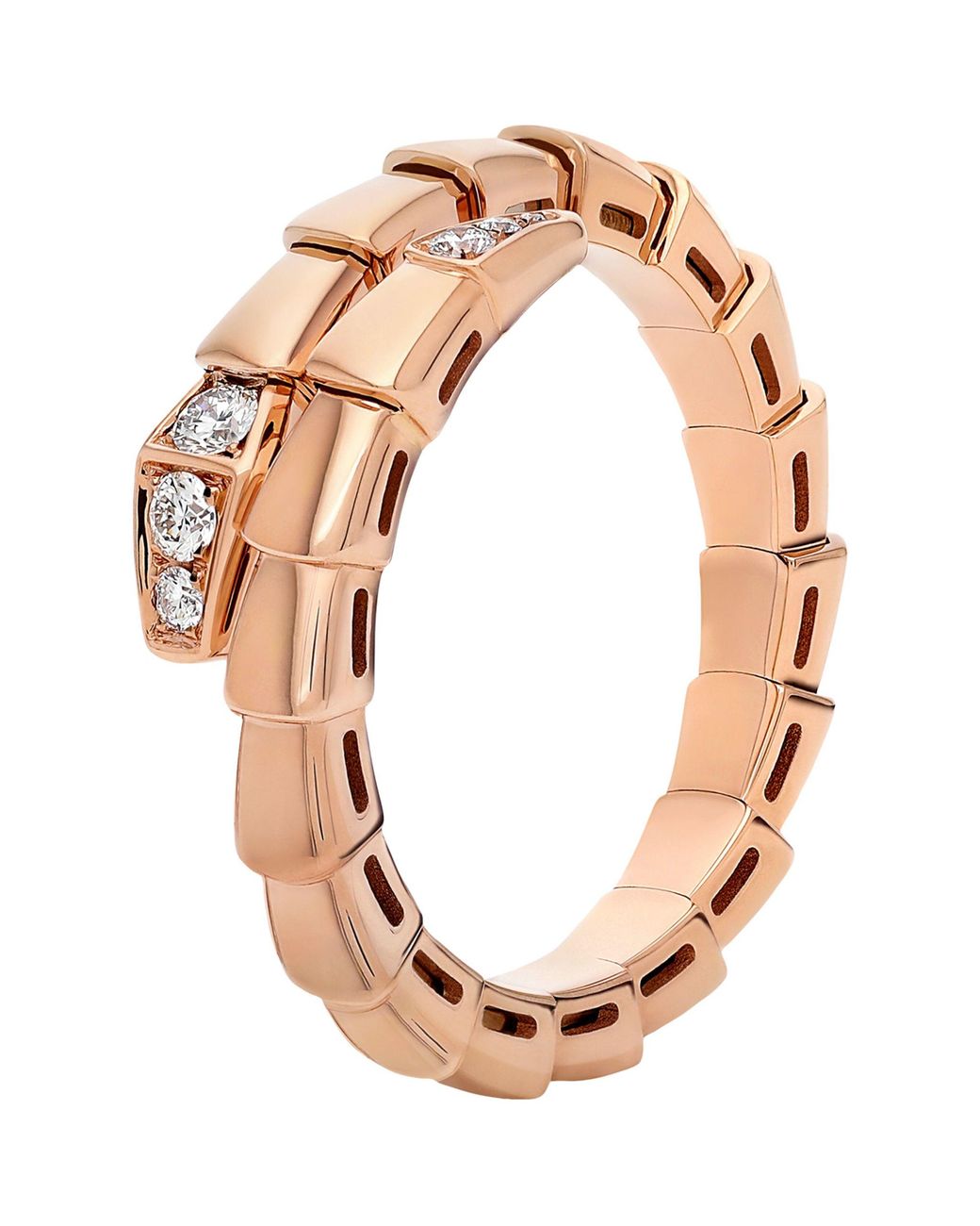 BVLGARI And Diamond Serpenti Viper Ring in Metallic | Lyst