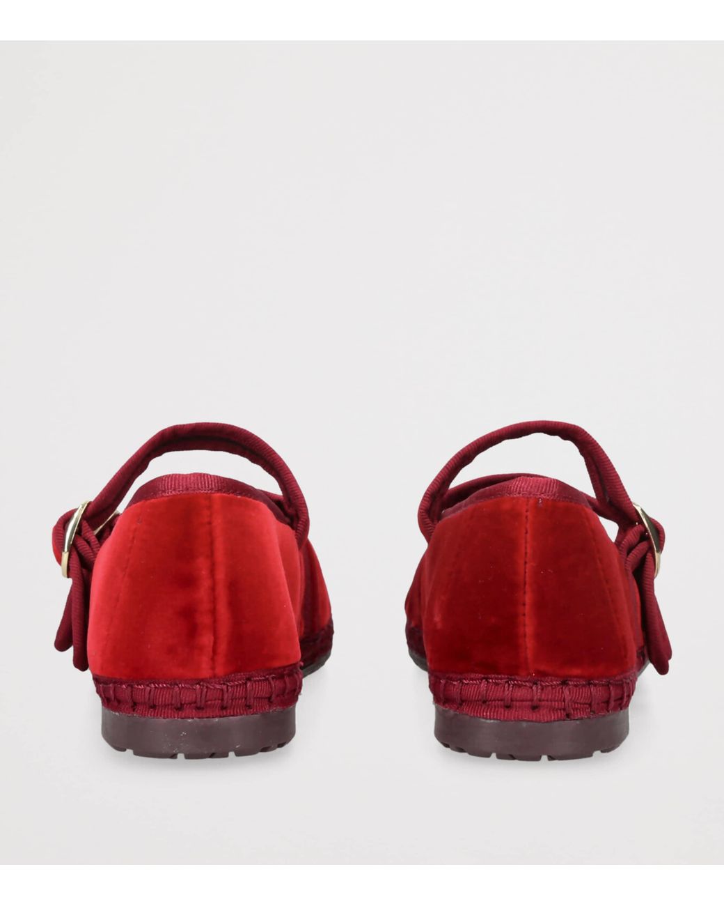 Flabelus Velvet Claire Mary Janes in Red | Lyst