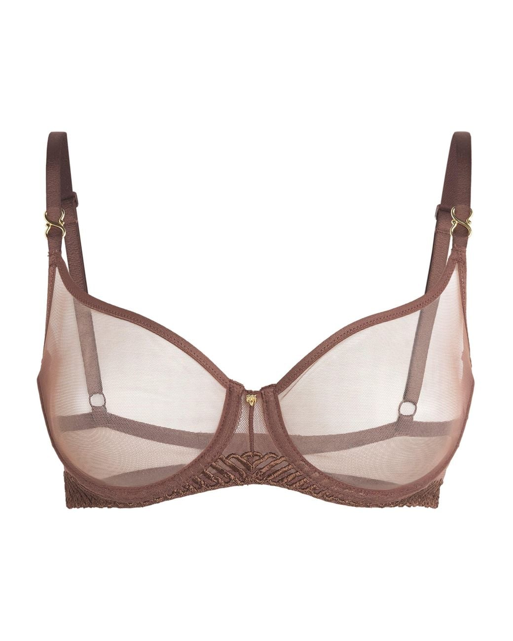 Aubade Sheer Emotion Underwired Half-Cup Bra in Natural | Lyst