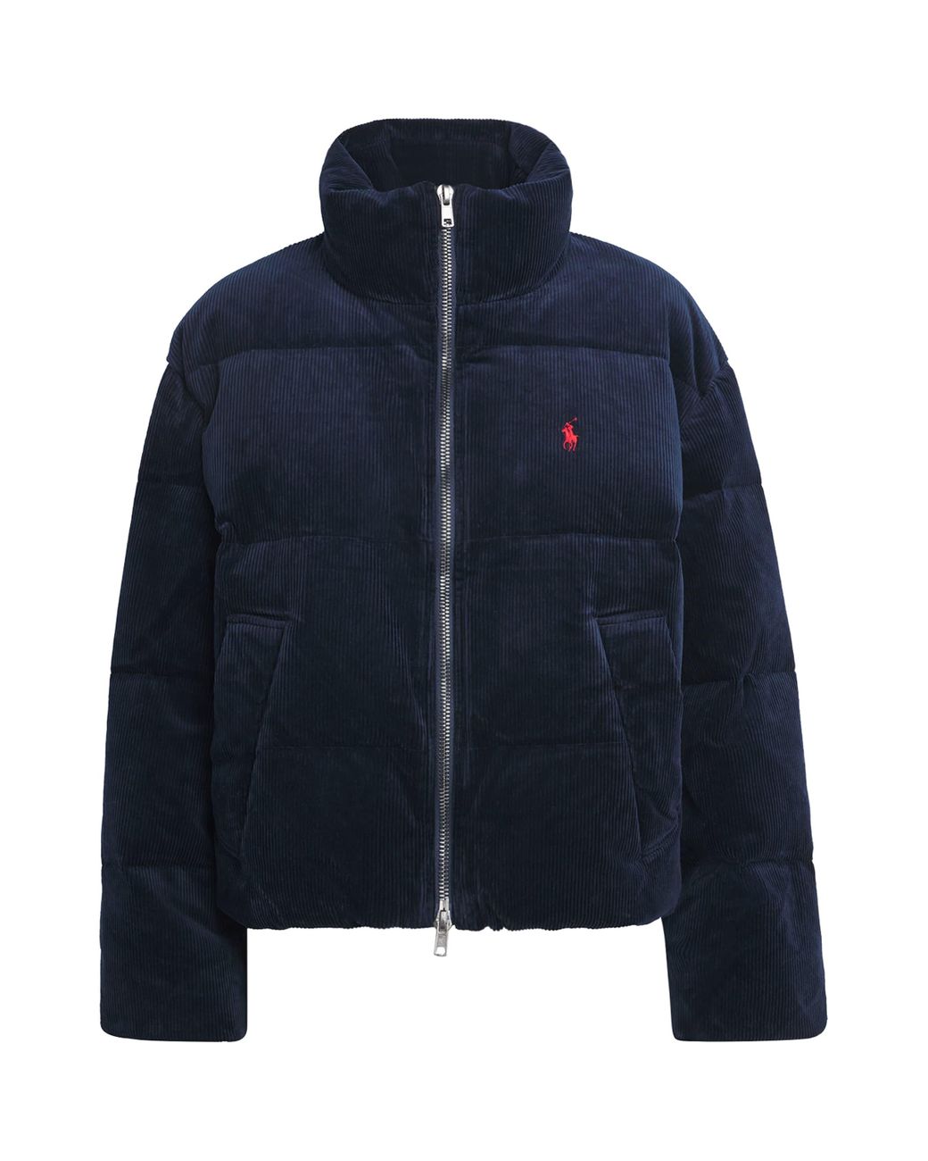 Polo Ralph Lauren Stretch-Cotton Corduroy Puffer Jacket in Blue | Lyst