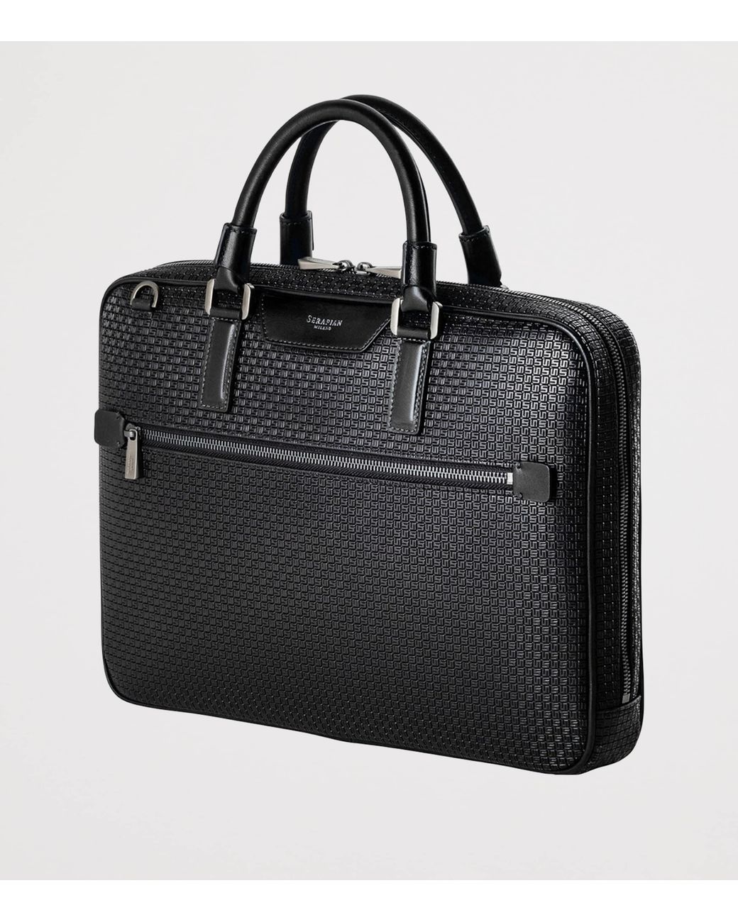 Serapian Extra Slim Stepan Briefcase in Black for Men | Lyst