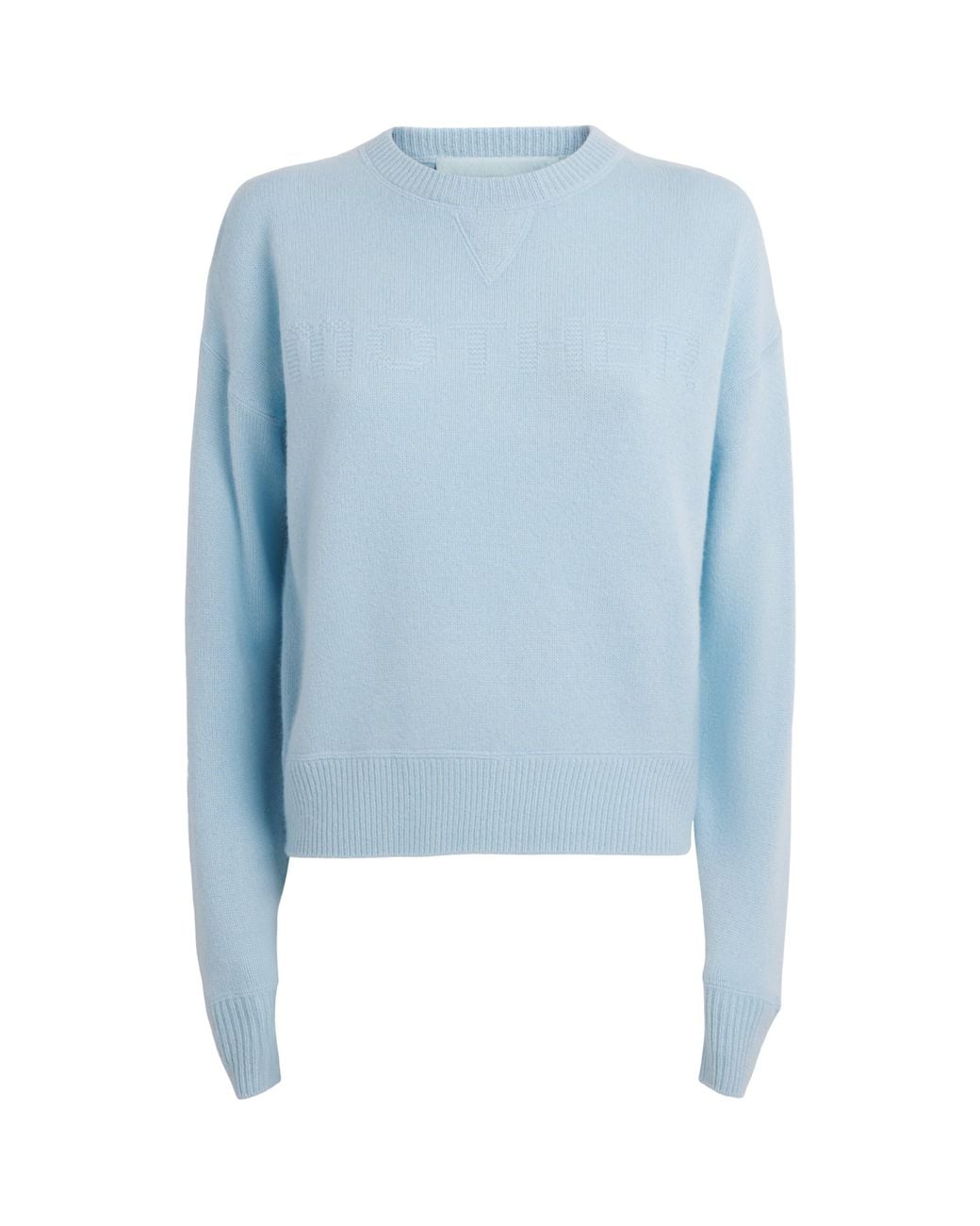 Mother Cashmere Logo Sweater in Blue | Lyst UK